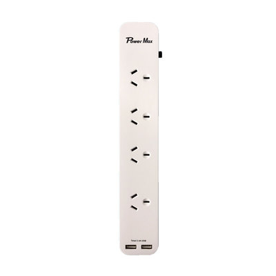 SAA C-TICK Power Board 4 Outlet 2 USB Power Strip 5V / 2.4A For AUS / NZ