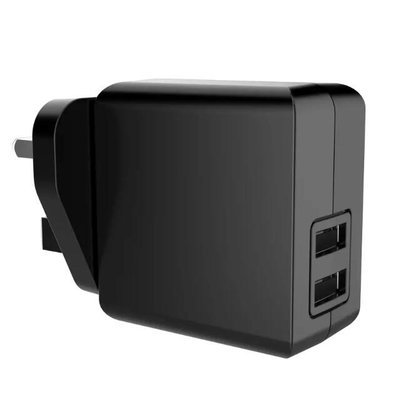 UK Plug Smart USB Charger 5V4.8A 3.2A 50 / 60Hz 79 * 52.25 * 49mm