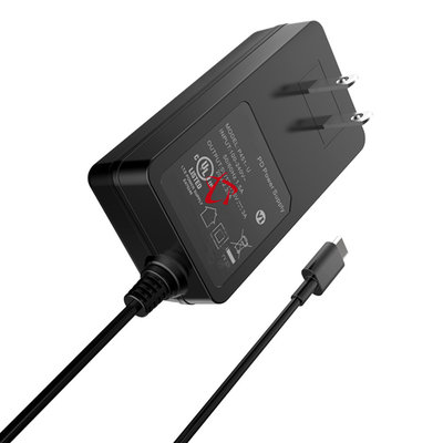 12V 3A 15V 3A 20V 2.25A USB C Cable Power Delivery Power Supply 45W US Plug  UL FCC