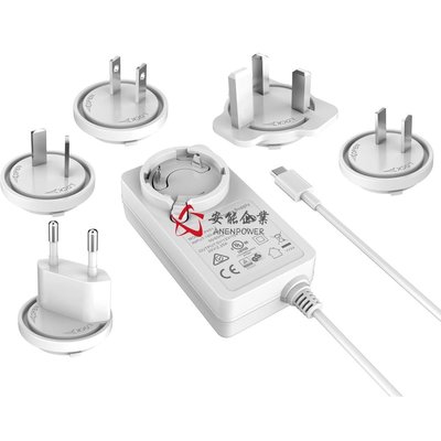 50Hz 45W Interchangeable Plug USB C Fast Charger / PD Adapter for Xiaomi Apple Air