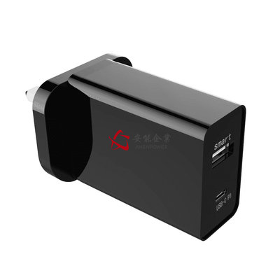 5V 3A 9V 2A 12V 1.5A 18W USB C PD Charger with Fireproof Material + ABS  UK Plug