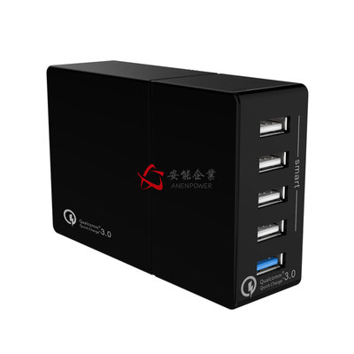 Desktop  Quick Charge 3.0 Charger 52W 5 USB Port PD Power Adapter With UL GS CE
