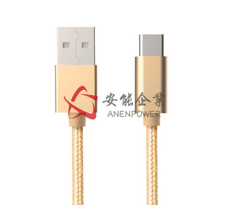 Nylon Braided Type C Charging Cable USB 3.1 Type C To USB 3.0 OTG Data Sync Charger Cable