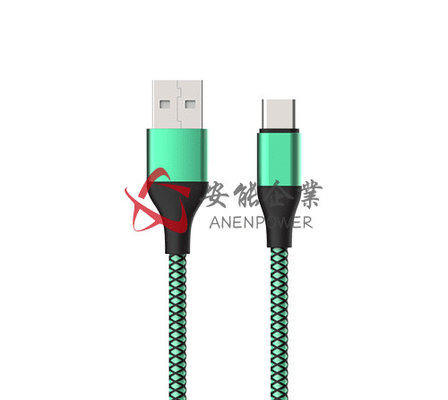 Metal Fish Net Nylon Type C Usb Cable Type C 3.1 To USB Type A 3.0 Charging For IPhone