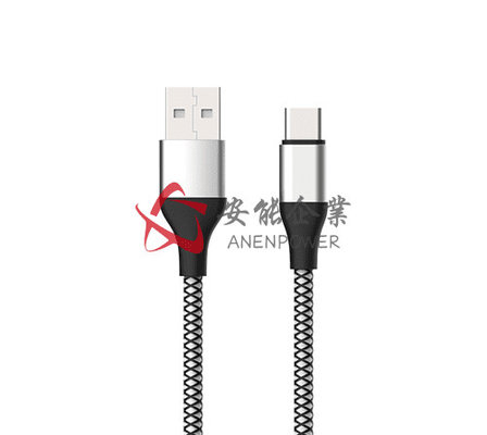 Metal Fish Net Nylon Type C Usb Cable Type C 3.1 To USB Type A 3.0 Charging For IPhone