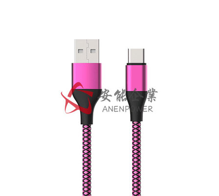 Metal Fish Net Nylon Type C Usb Cable Type C 3.1 To USB Type A 3.0 Charging For IPhone