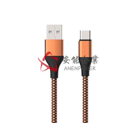 Metal Fish Net Nylon Type C Usb Cable Type C 3.1 To USB Type A 3.0 Charging For IPhone