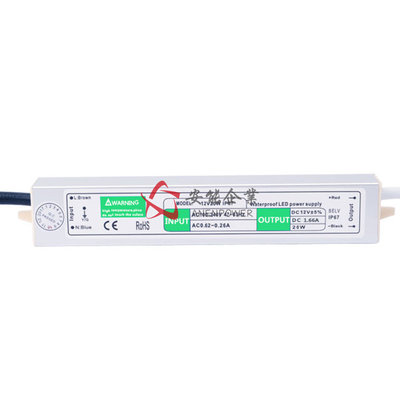 88% Efficiency Led Waterproof Power Supply 12V 20W For LED Line Light