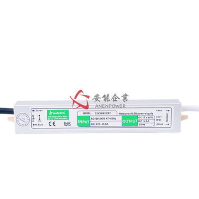 12V 36W Max LED Power Supply , IP68 IP67 Waterproof LED Switching Power Supply