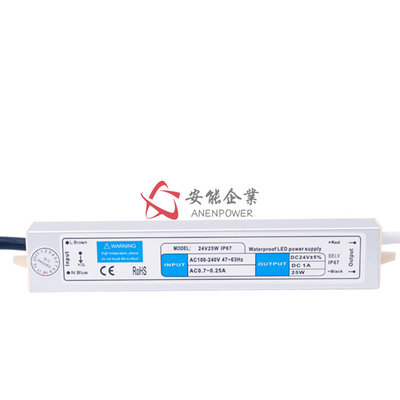Constant Voltage 24V 25W Waterproof LED Driver , IP68 IP67 LED Power Supply EMC Standard