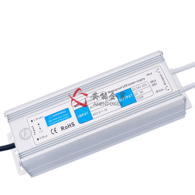 24V LED Driver Power Supply , 120W Waterproof Electronic LED Driver