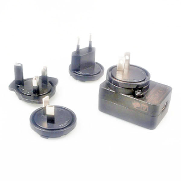 USB Interchangeable Power Supply 12V 1A Short Circuit Protection Highly Safe