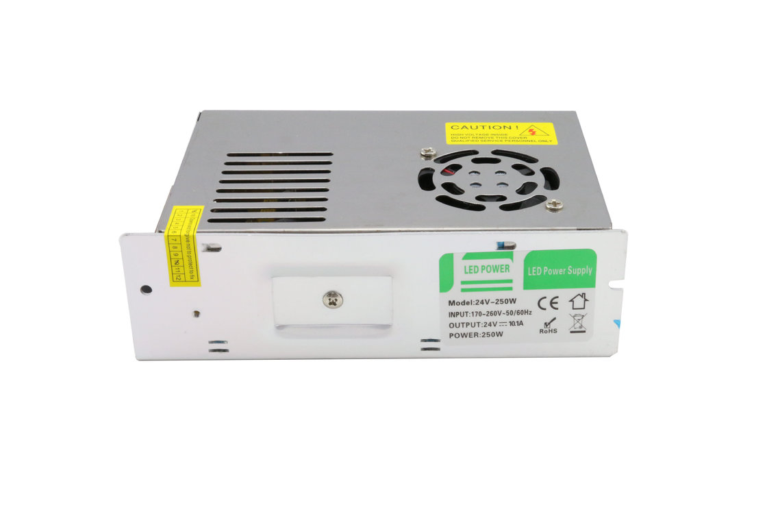IP20 LED Switching Power Supply 24V 250W , High Power Switching Power Supply