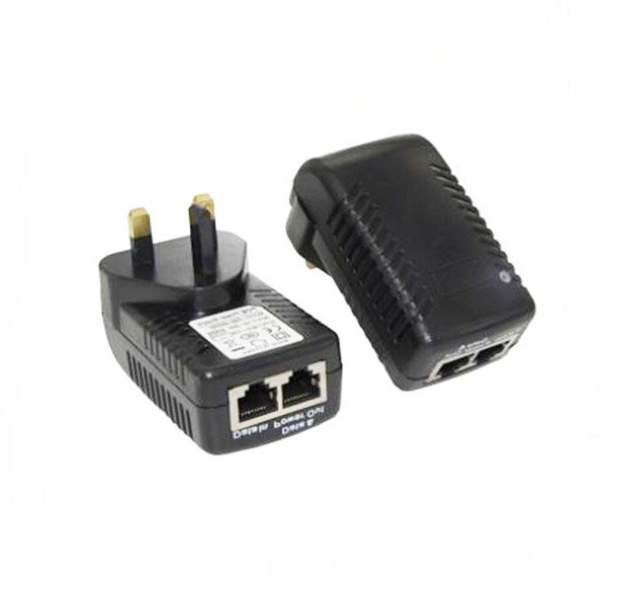 UK Plug POE Power Adapter , 2Amp POE Power Supply 12V For Video Devices