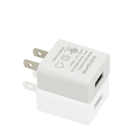US Plug IPhone 8 USB Charger 5V 1Amp USB 2.0 / 3.0 Short Circuit Protection