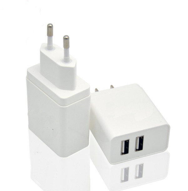 PC + ABS Micro Smart USB Charger 5 Volt 3.1A 50 / 60Hz High Efficiency