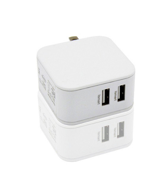 2 USB Power Charger Adapter 5V4.8A EU Plug For IPad / Camera FCC Certification
