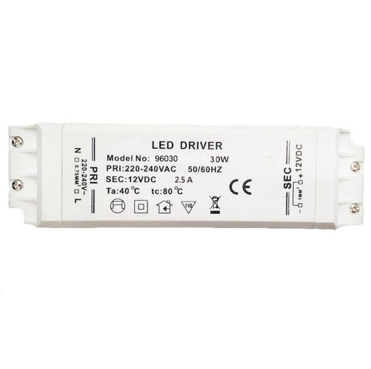 30W 12V2.5A Spotlight Led Power Supply EMC Compliant And Non-Isolated