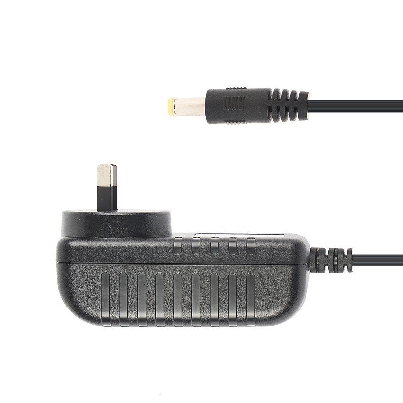 Black 12V 24V Plug-In Switching Wall Power Adapter SAA C-TICK Approval