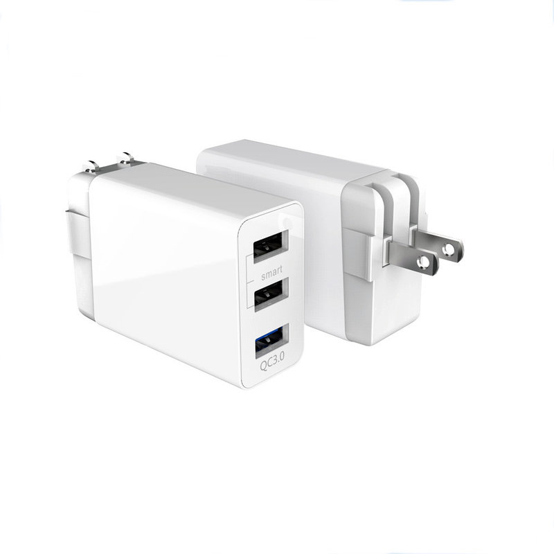 100 - 240V Input Quick Charge 3.0 Adapter Qualcomm CE FCC Approval Certificate