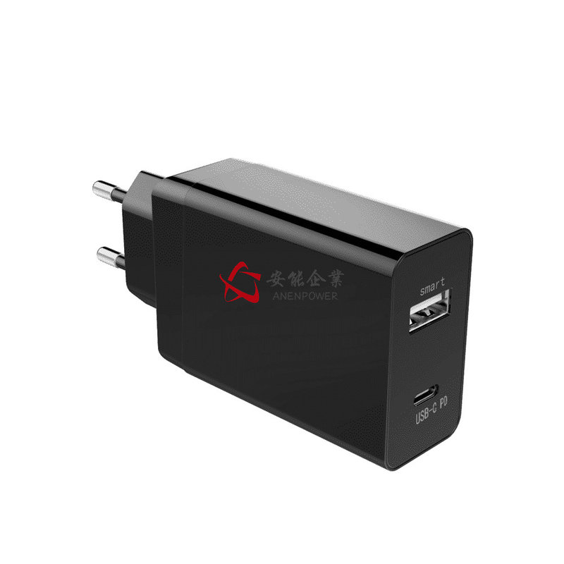 30W Euro Plug Dual USB C PD Charger for Apple MacBook / HP Pro Tablet 608
