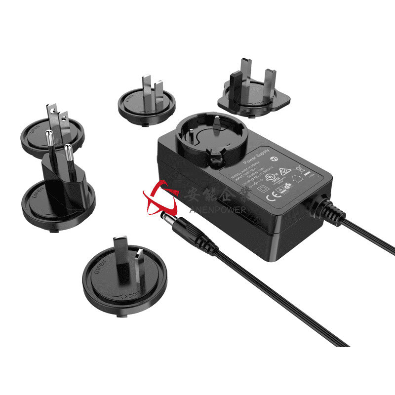 12V 4A Interchangeable Plug Power Adapter 48W Overload Protection Eco - Friendly
