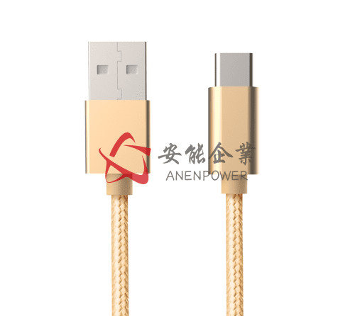 Nylon Braided Type C Charging Cable USB 3.1 Type C To USB 3.0 OTG Data Sync Charger Cable