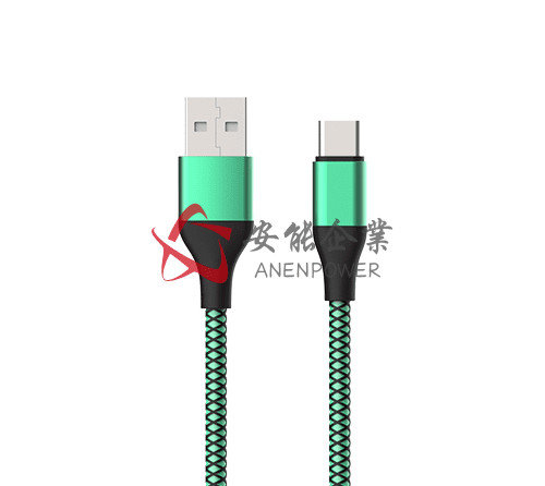 Metal Fish Net Nylon Type C Usb Cable Type C 3.1 To USB Type A 3.0 Charging For IPhone