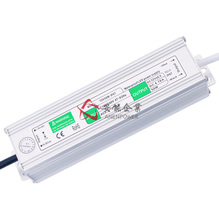 Constant Voltage Waterproof Led Driver 50 Watt For Indoor / Outdoor Installations