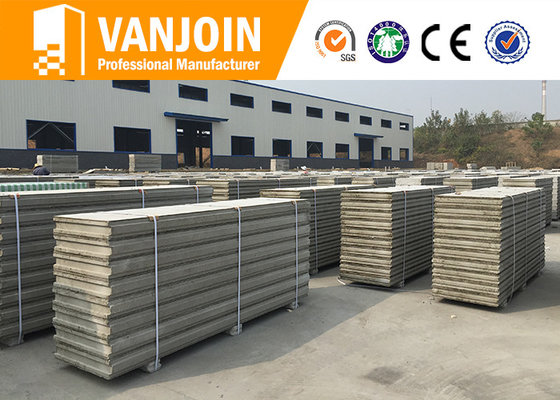 Energy saving Fireproof EPS Cement Sandwich Panel Sound Insulation 610mm Width
