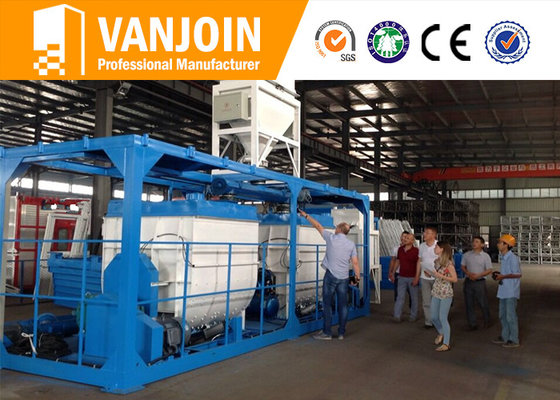 EPS Cement Mixing System Sandwich Panel Production Line Full Automatic With Vertical Mould Car