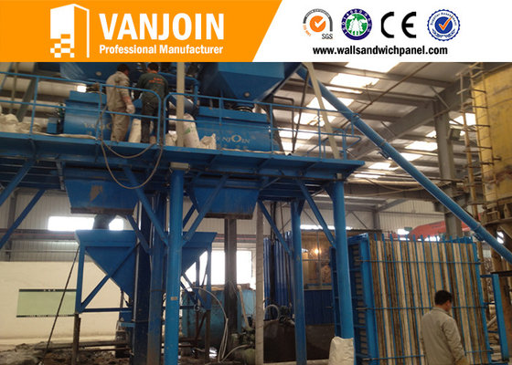 Lightweight Concrete EPS Sandwich Roofing Panel Machine With Mixing System