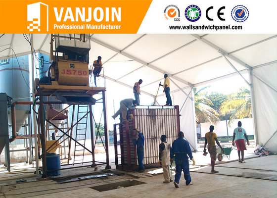 Linha de produção do painel de sanduíche, máquina de formação de espuma concreta inteligente do painel de parede do cimento