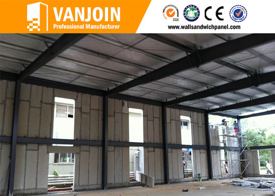 fire resistant interior sandwich wall panels for villa prefab house , easy and fast install