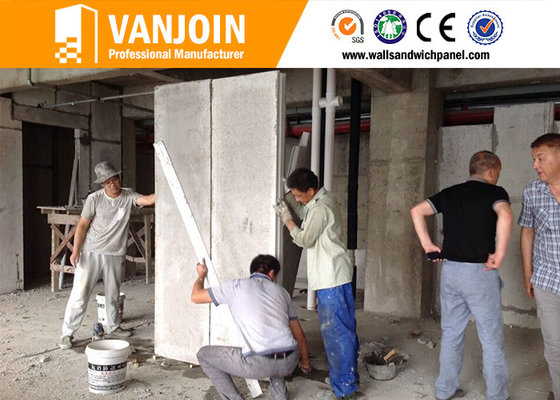fire resistant interior sandwich wall panels for villa prefab house , easy and fast install