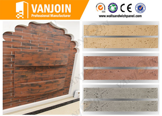 Retro Style Fireproof Flexible Wall Tiles , Soft Split Brick Tile