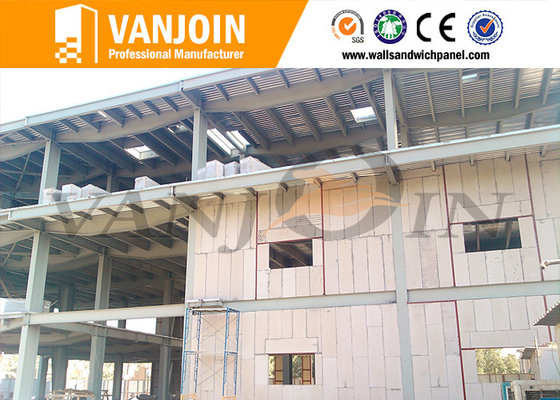 Steel structure eps foam panels , concrete soundproof wall panels house solution