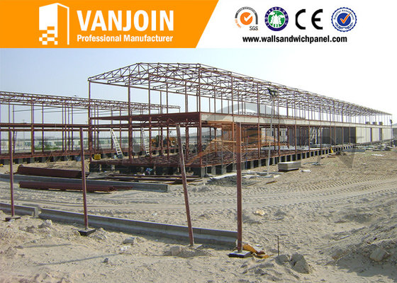 Steel structure eps foam panels , concrete soundproof wall panels house solution