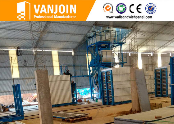 Full automatic low energy cost fast precast sandwich concrete wall machine