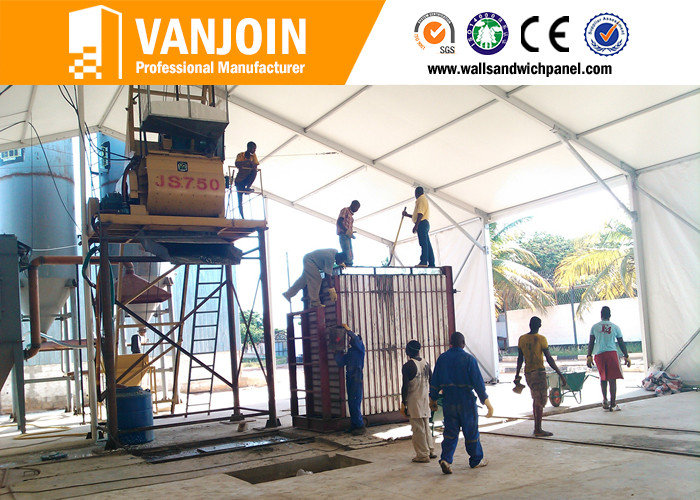Linha de produção do painel de sanduíche, máquina de formação de espuma concreta inteligente do painel de parede do cimento