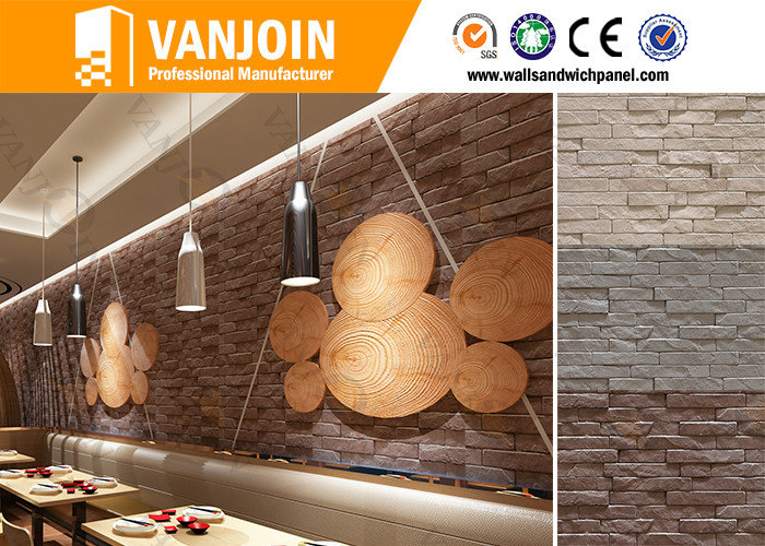 6MM Flexible Fire Proof Decorative Strip Stone Wall Tiles Acid proof