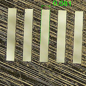 Blackened or Non-Blackened Finish Precision Slits and Pinholes for Fourrier/Optical Image Analysis
