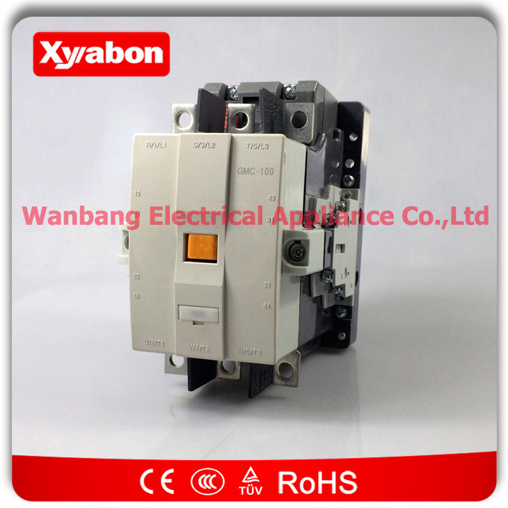 GMC-100 3 pole 100 AMP contactor with a 100-240VAC coil