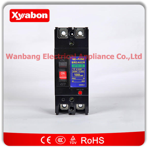 no fuse breaker nf100-cs 100amp 2p 600v mccb