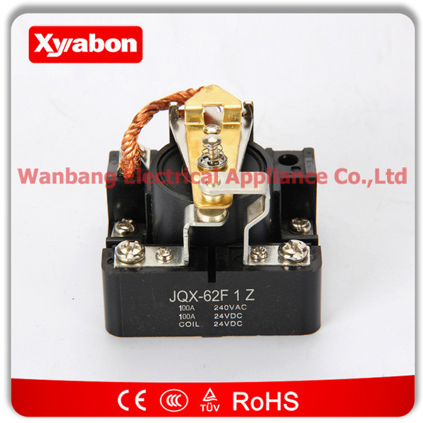 JQX-62F-1Z Coil Voltage DC 24V 100A SPDT Electronmagnetic Power Relay