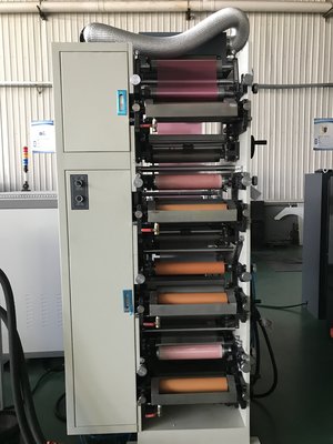 PLC Controlled Fexo Label Printing Press With Three Die Cutting and Slitting Stations