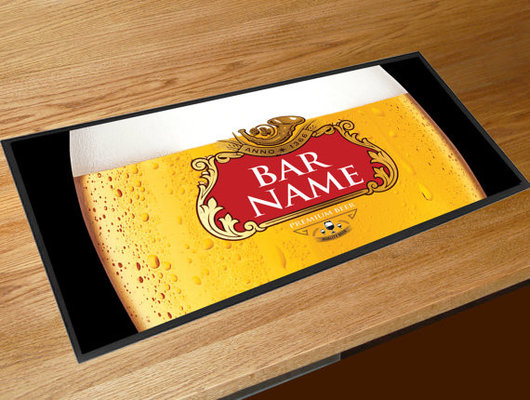 China Fashion Fabric + Rubber Bar Spill Mat Printed Table Runner Eco - Friendly supplier