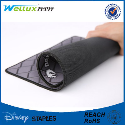 Customized Fabric Rubber Mouse Pad Black / Purple / White Color ROHS Certification supplier