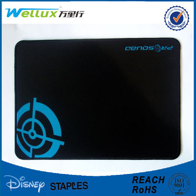 Customized Fabric Rubber Mouse Pad Black / Purple / White Color ROHS Certification supplier