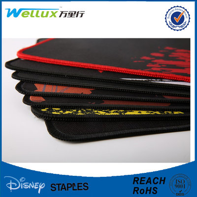 Custom Printed Rubber Mouse Pad / Sublimation Mousepad with Stitching Edge supplier